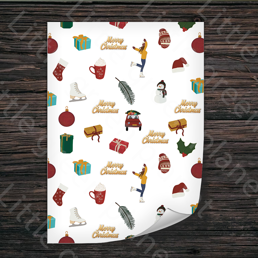 Printable cadeaupapier - Kerst - Traktatie printables en feestelijke ...