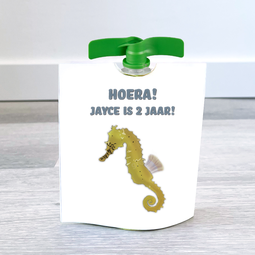 Knijpfruit wikkel - Zeepaardje - Printable - Traktatie printables en ...